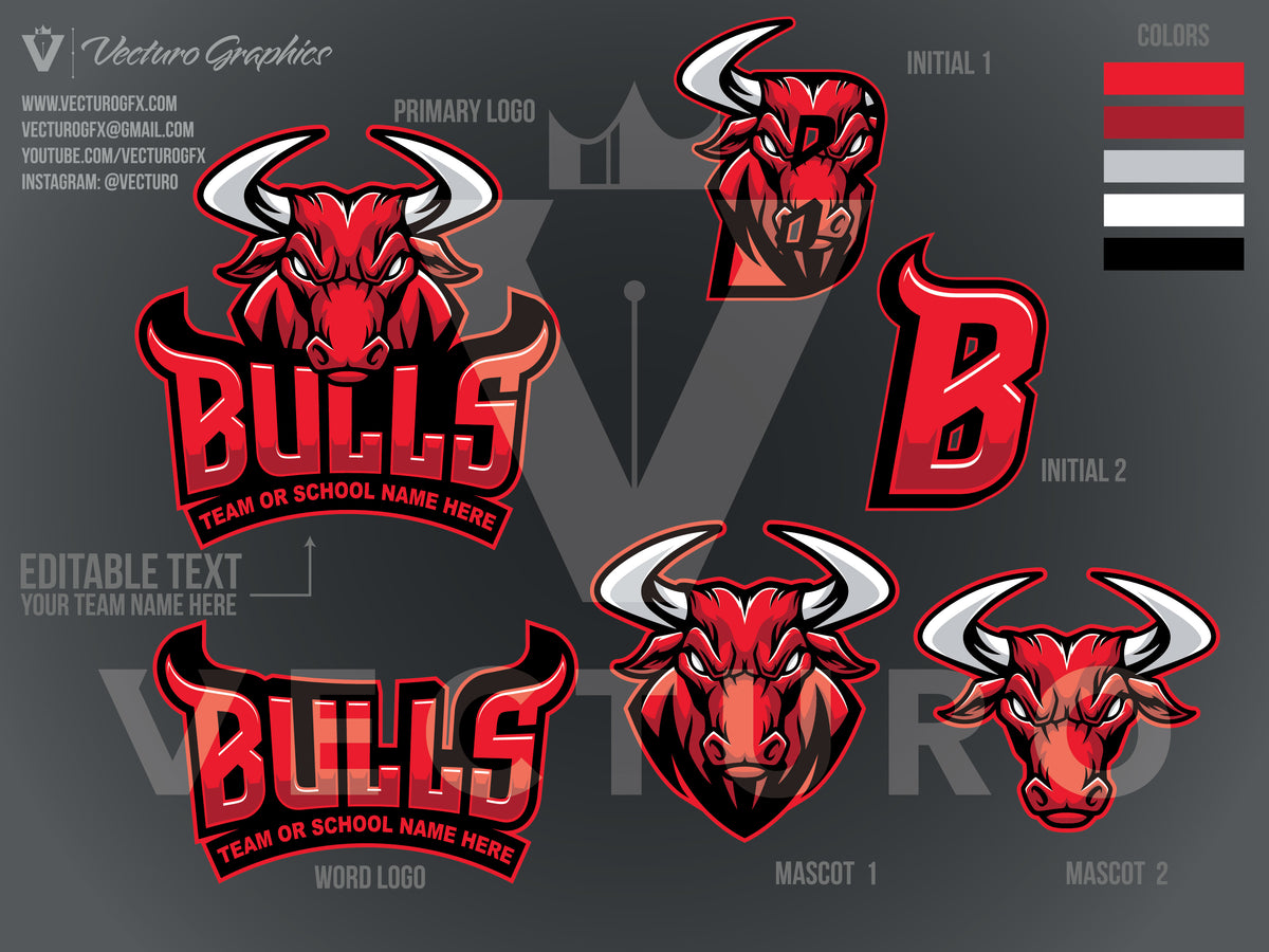Bulls Sports Logo Pack – Vecturo Graphics