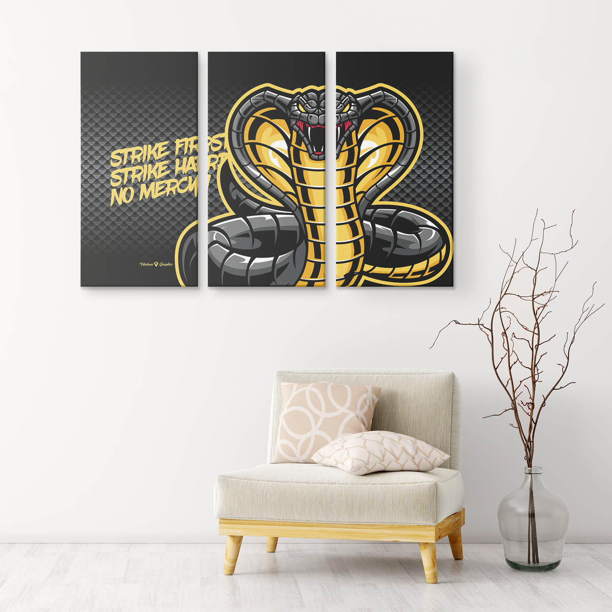 "No Mercy" 3 Canvas Print – Vecturo Graphics